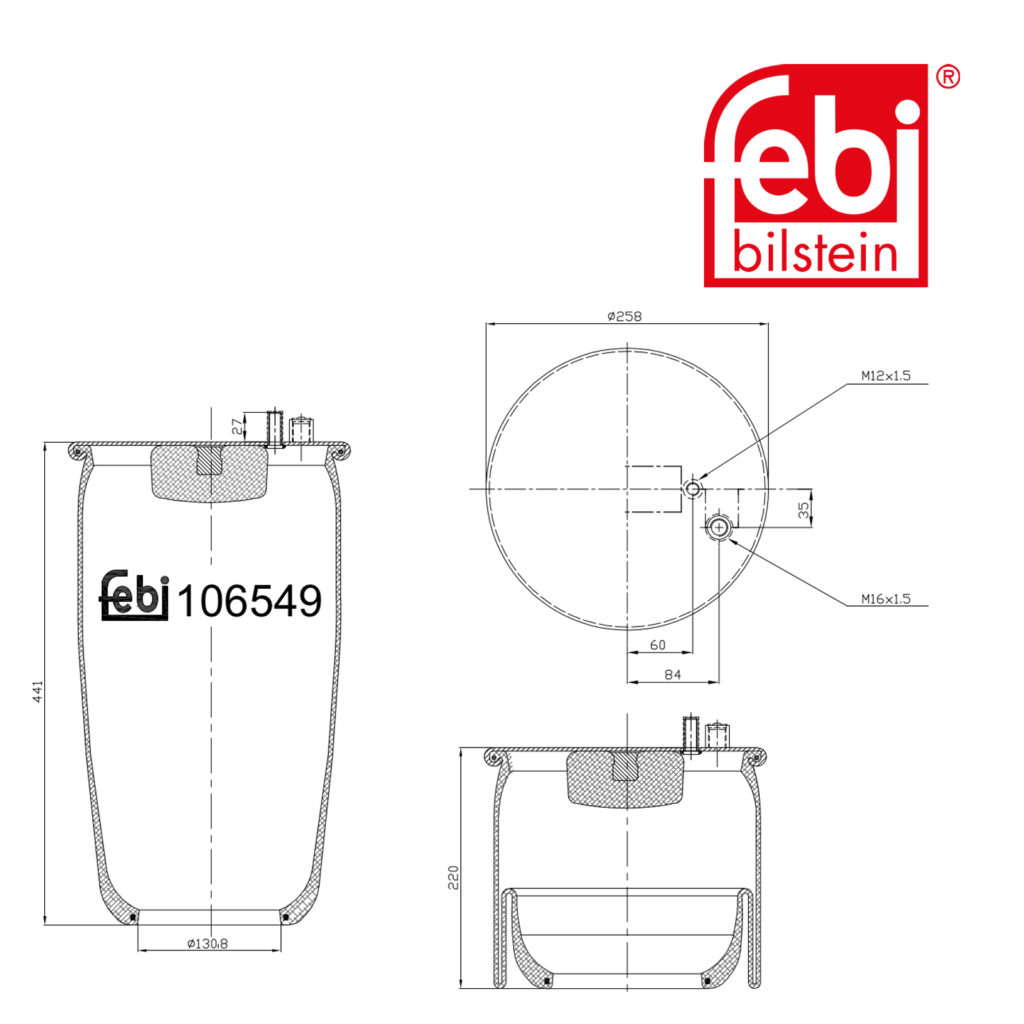 AIR SPRING (81436010166) - LPM TRUCK PARTS