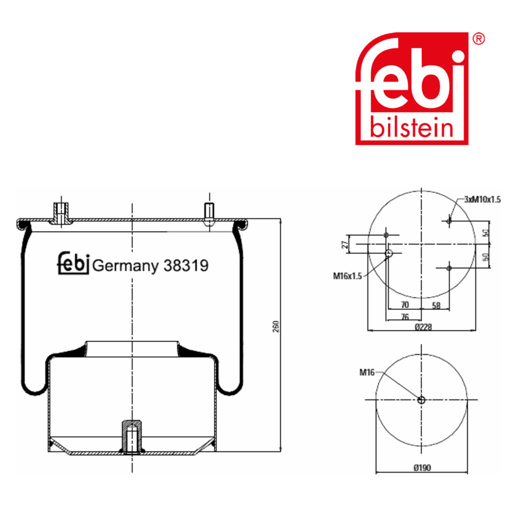 AIR SPRING (1697684) - LPM TRUCK PARTS