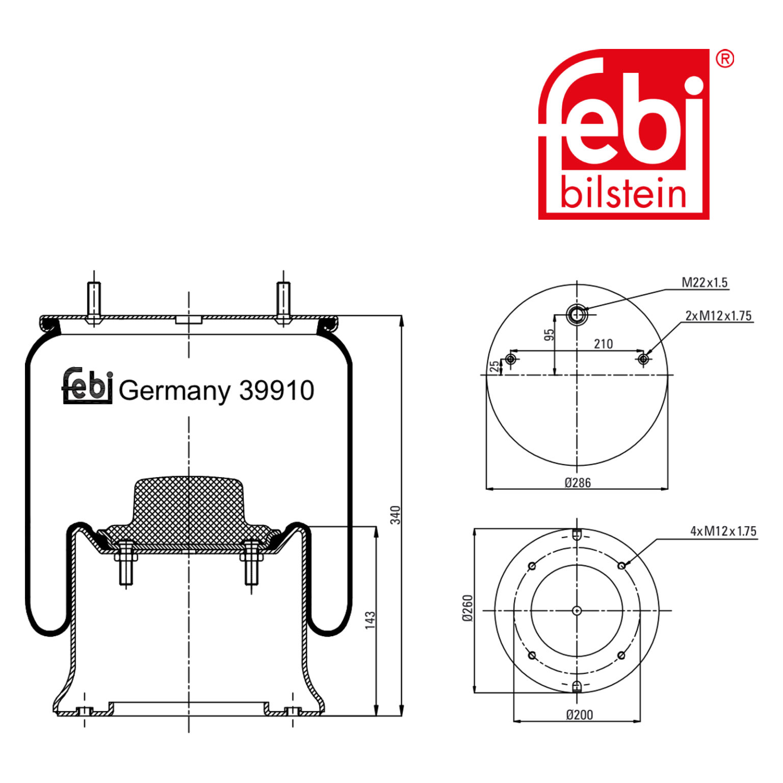 AIR SPRING (3229002700) - LPM TRUCK PARTS