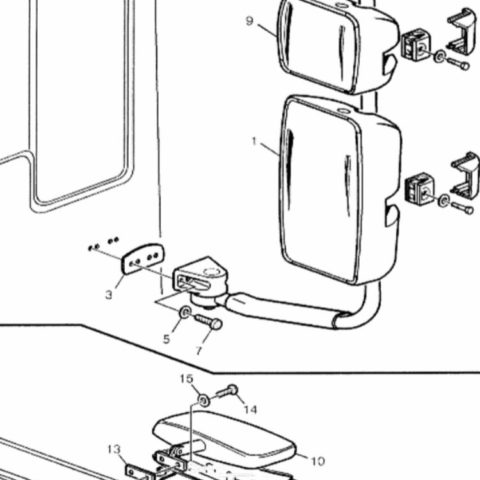 MIRROR ARM, RIGHT (0018109814) - LPM TRUCK PARTS